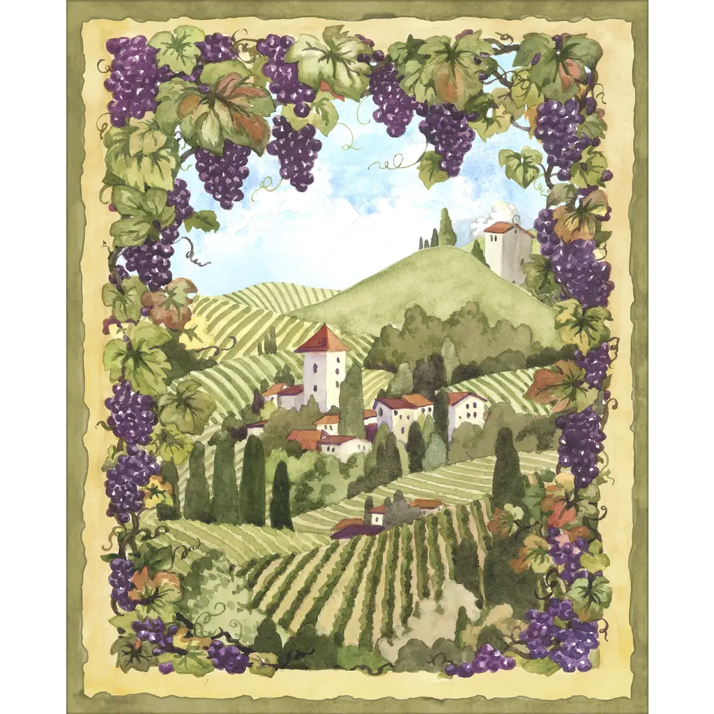 Decorative Wine tile-Country Vineyard-Tile Mural