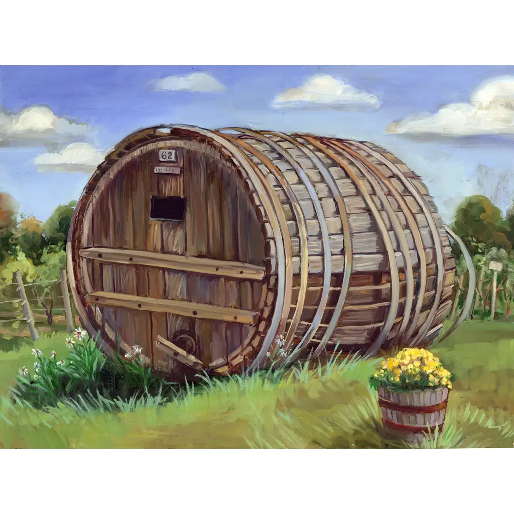 Decorative Wine tile-Large Barrel-Tile Mural