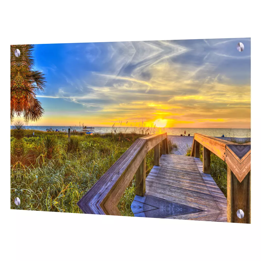 Photography on tile-Boardwalk to Paradise-Tile Mural