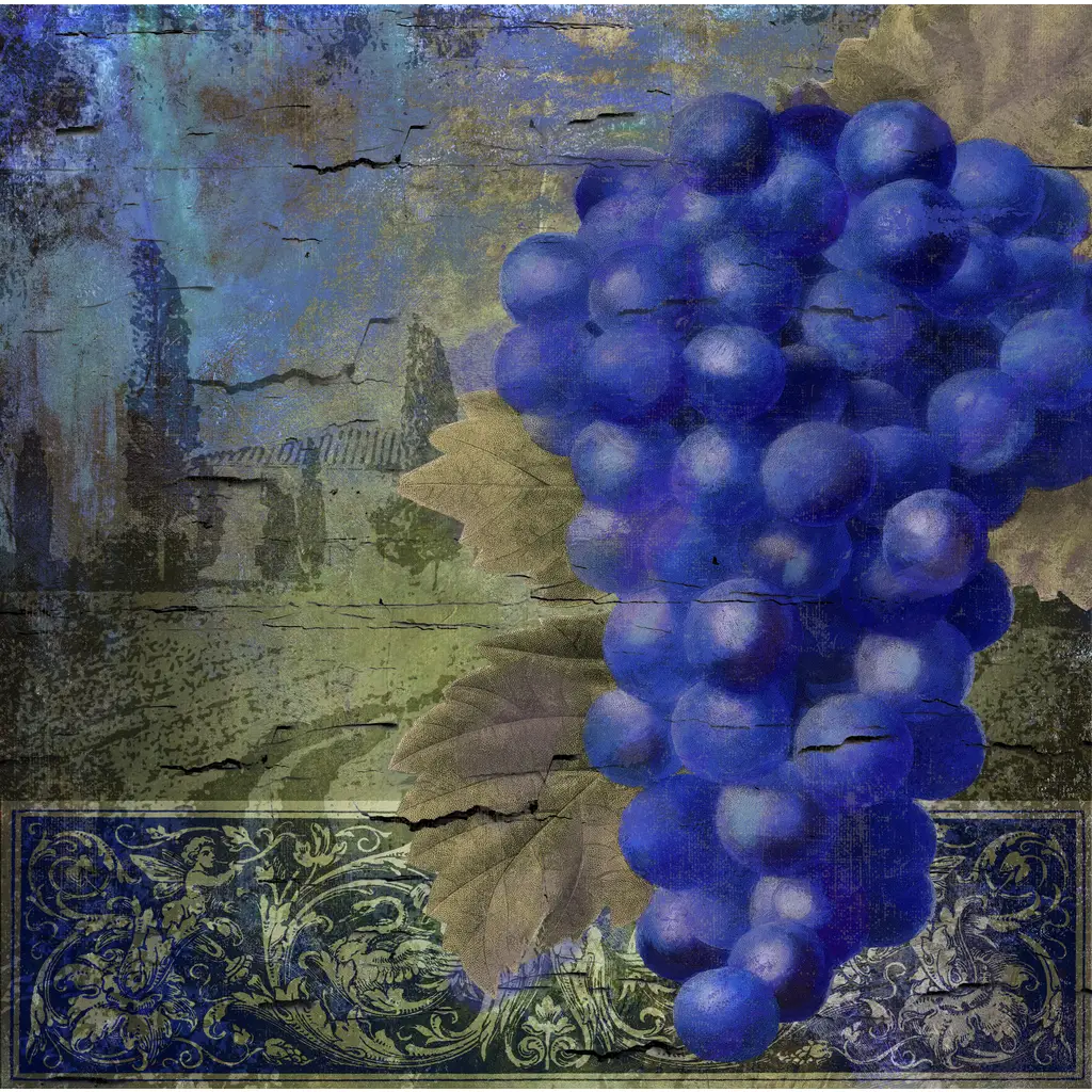 Decorative Wine tile-Vino Blu One-Tile Mural