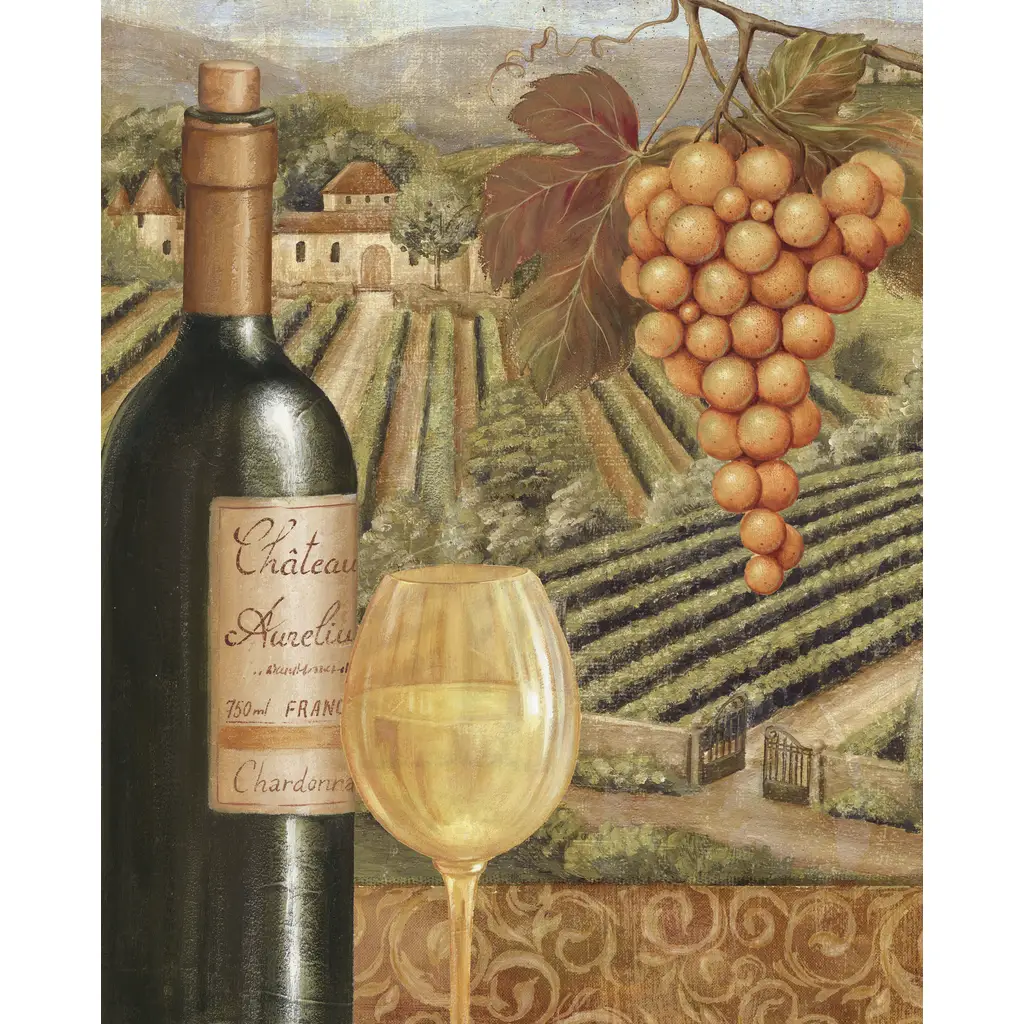 Decorative Wine tile-French Vineyard III-Tile Mural