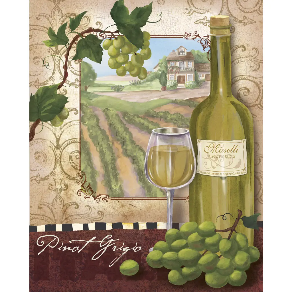 Decorative Wine tile-Wine Country II-Tile Mural