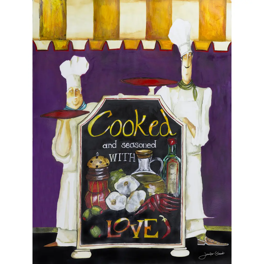 Decorative tiles with chefs-Cooked With Love-Tile Mural