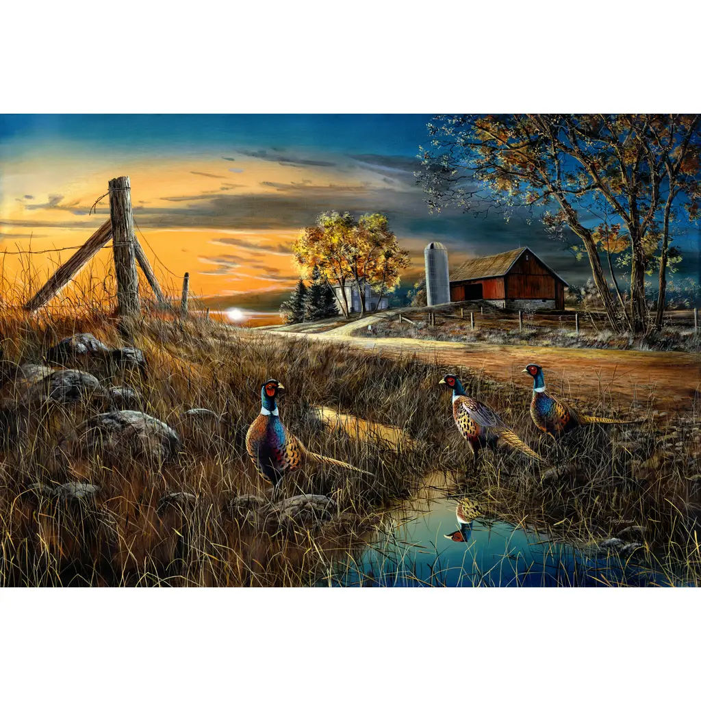 Decorative tile with waterfowl-Roadside-Tile Mural