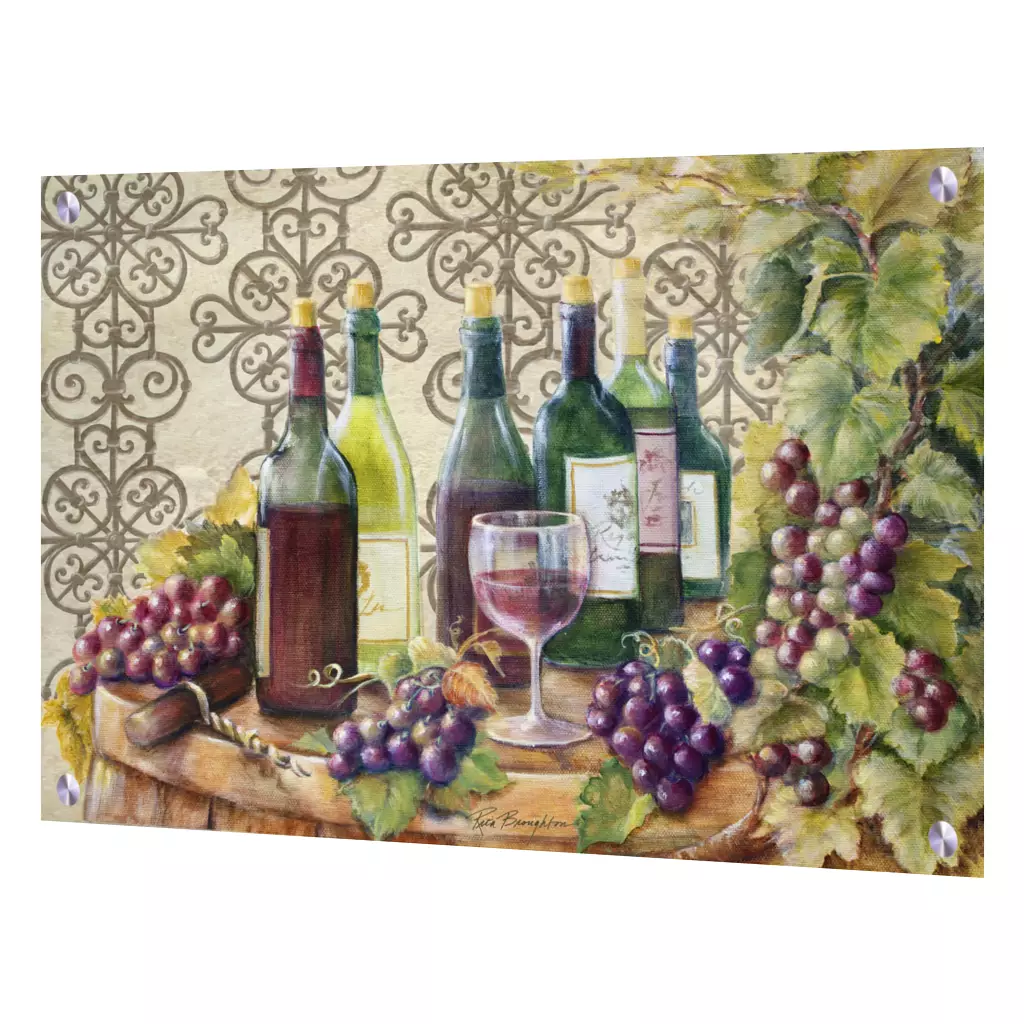 Decorative glass Wine tile-Chateau Magnifique I-Art Glass Backsplash