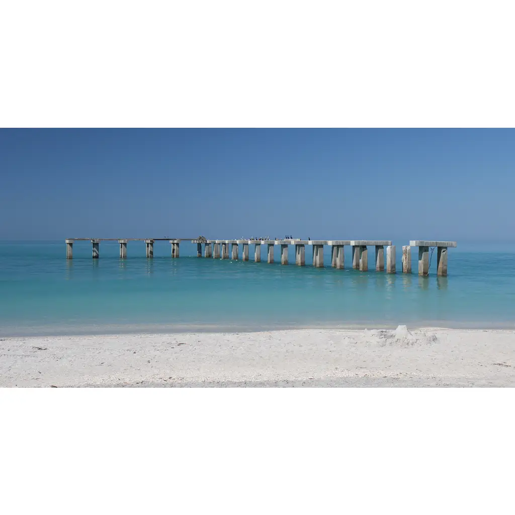 Beach scene tiles - Abandoned Pier - Tile Mural