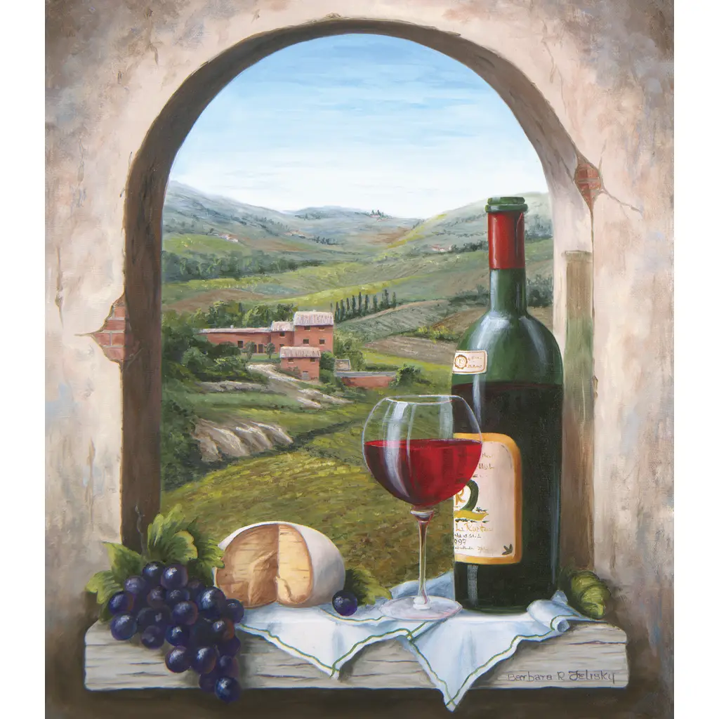 Decorative Wine tile-A Bit of Tuscany-Tile Mural