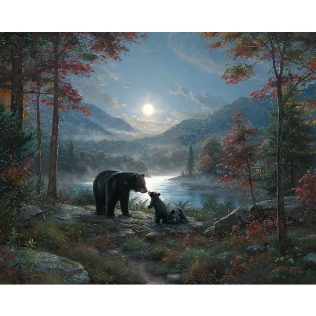 Decorative tiles with bears-Bedtime Kisses-Tile Mural