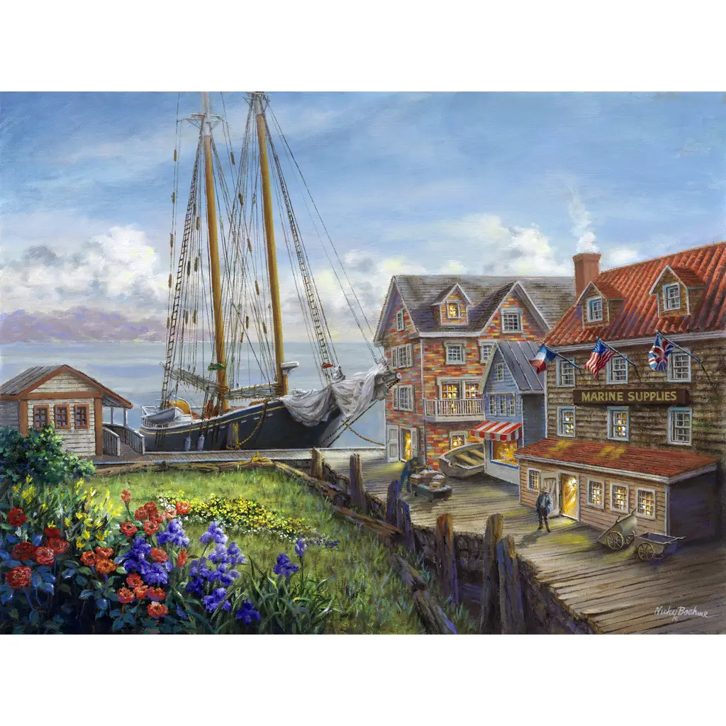 Decorative tile with Ships-Marine Supplies-Tile Mural