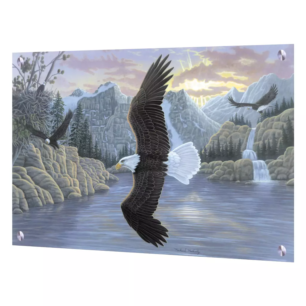 Birds of prey decorative tile-Soaring Spirits-Tile Mural