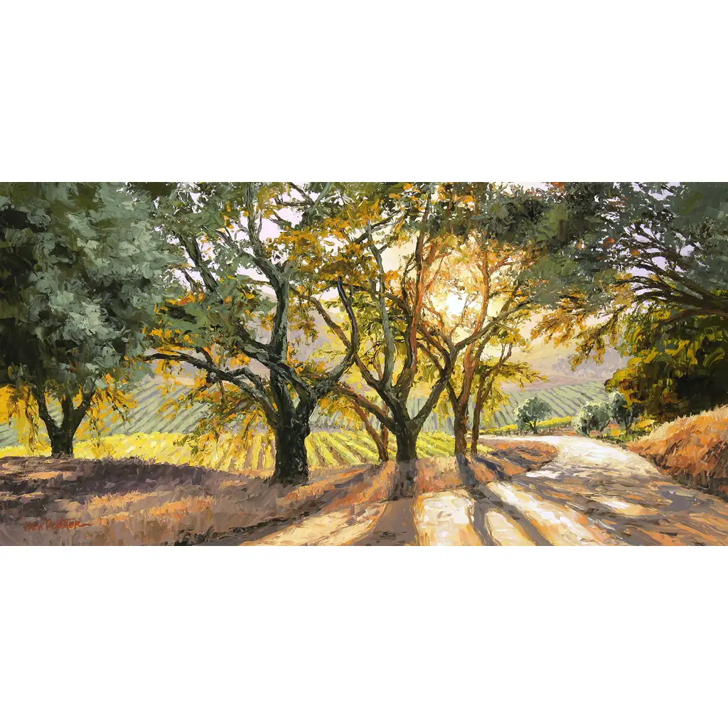 Tile art with Tuscan scenes-Summer Sundown-Tile Mural