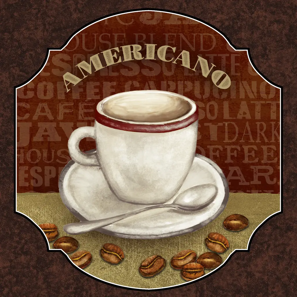 Decorative tiles with coffee-Café Americano-Tile Mural