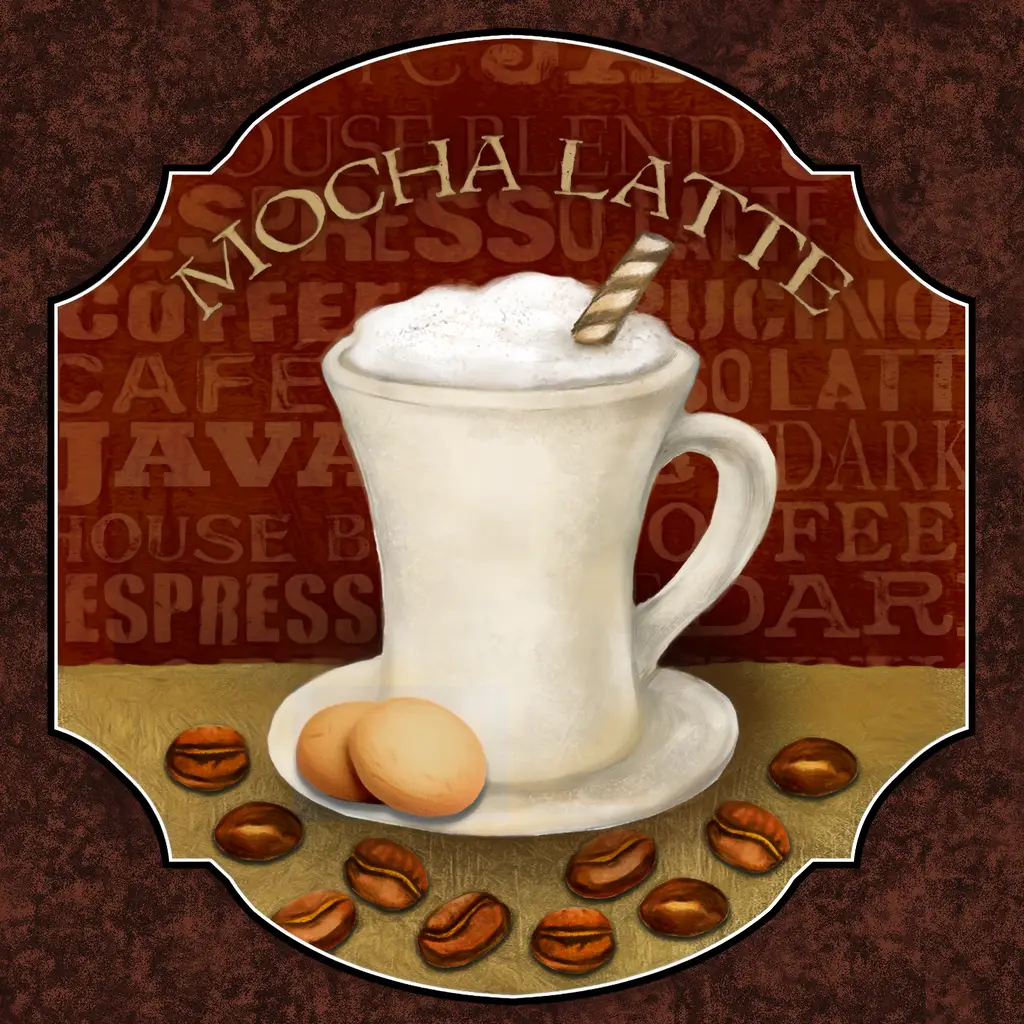 Decorative tiles with coffee-Mocha Latte-Tile Mural