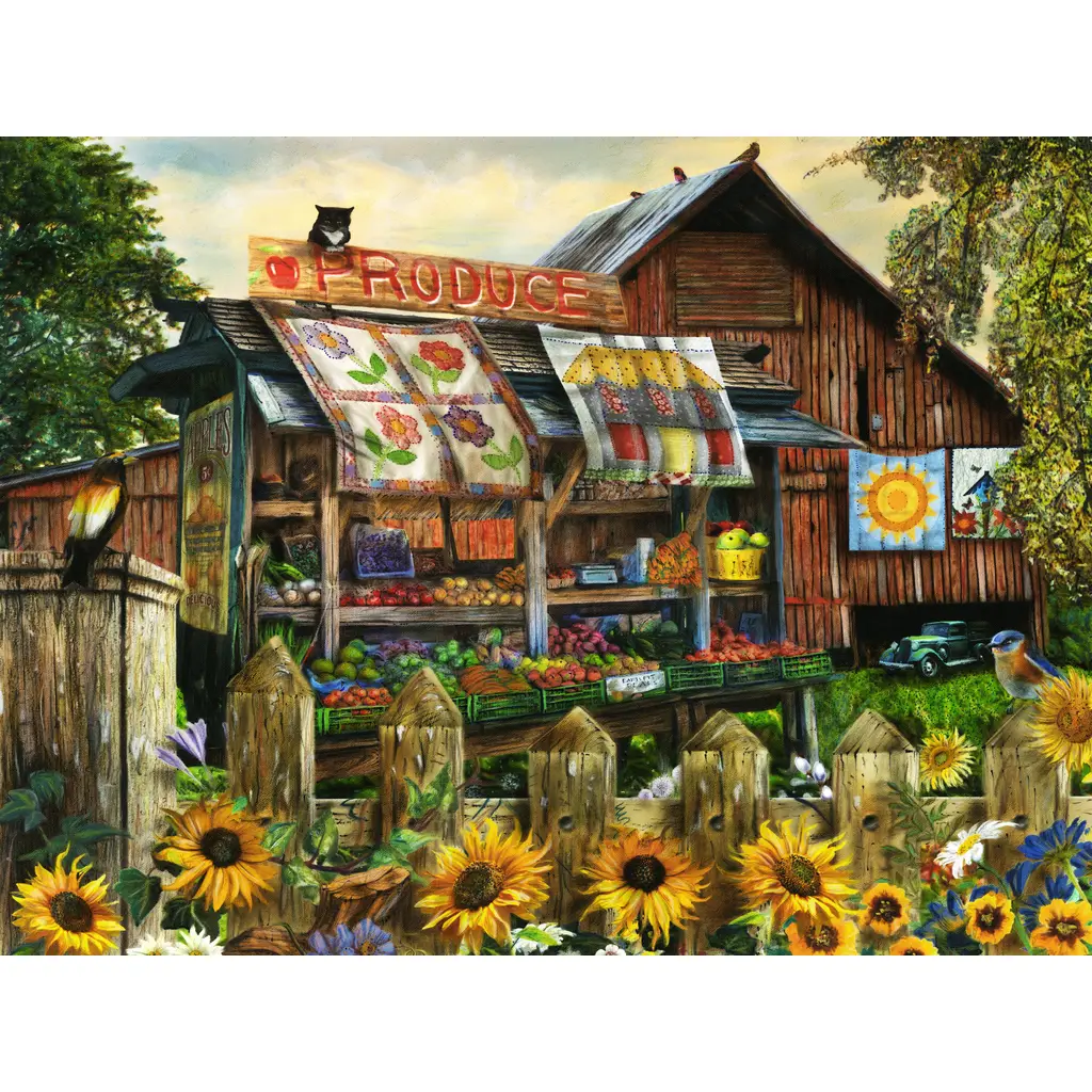 Farm animal art for tile-Home Grown-Tile Mural