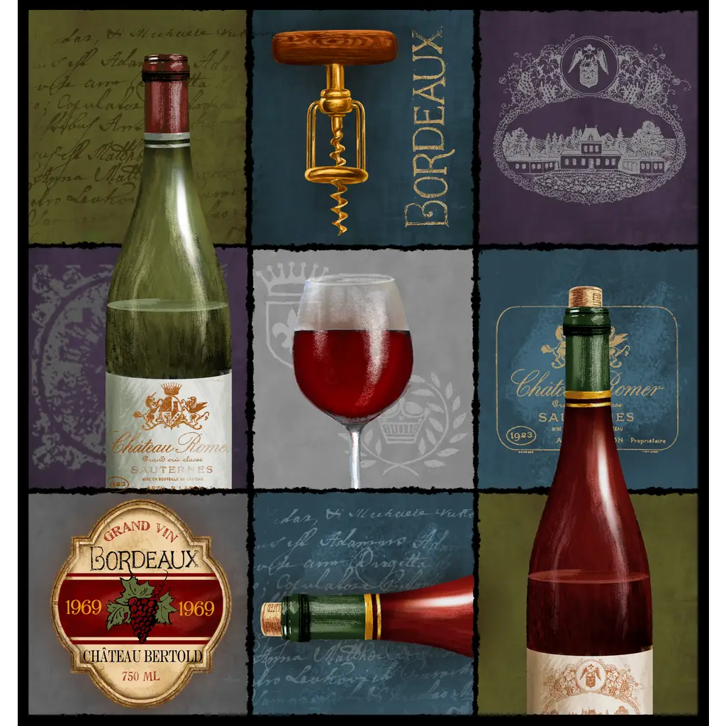 Decorative Wine tile-Wine Collage Box-Tile Mural