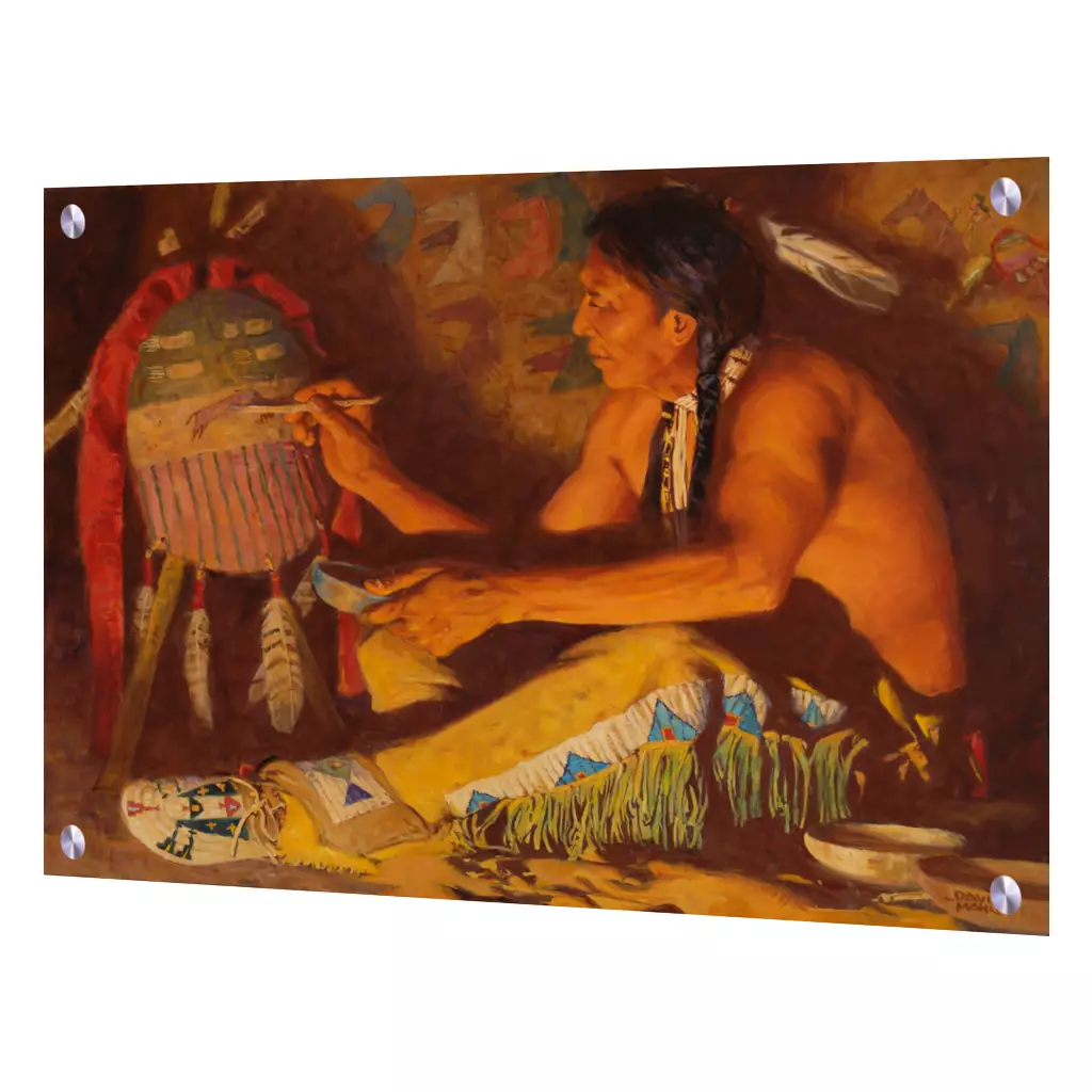 Native American Tile Murals-Buffalo and Bear Claw-Tile Mural