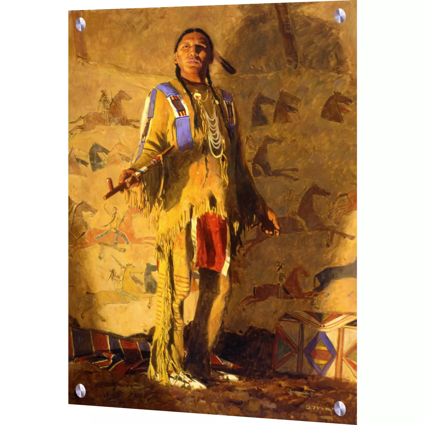 Native American Tile Murals-Peace Among the Crow-Tile Mural