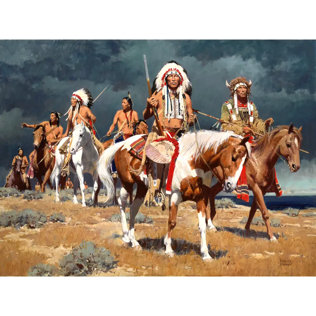 Native American Tile Murals-A Distant Omen-Tile Mural