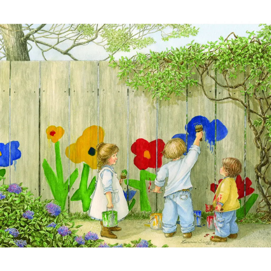 Photography on tile-Garden Fence-Tile Mural