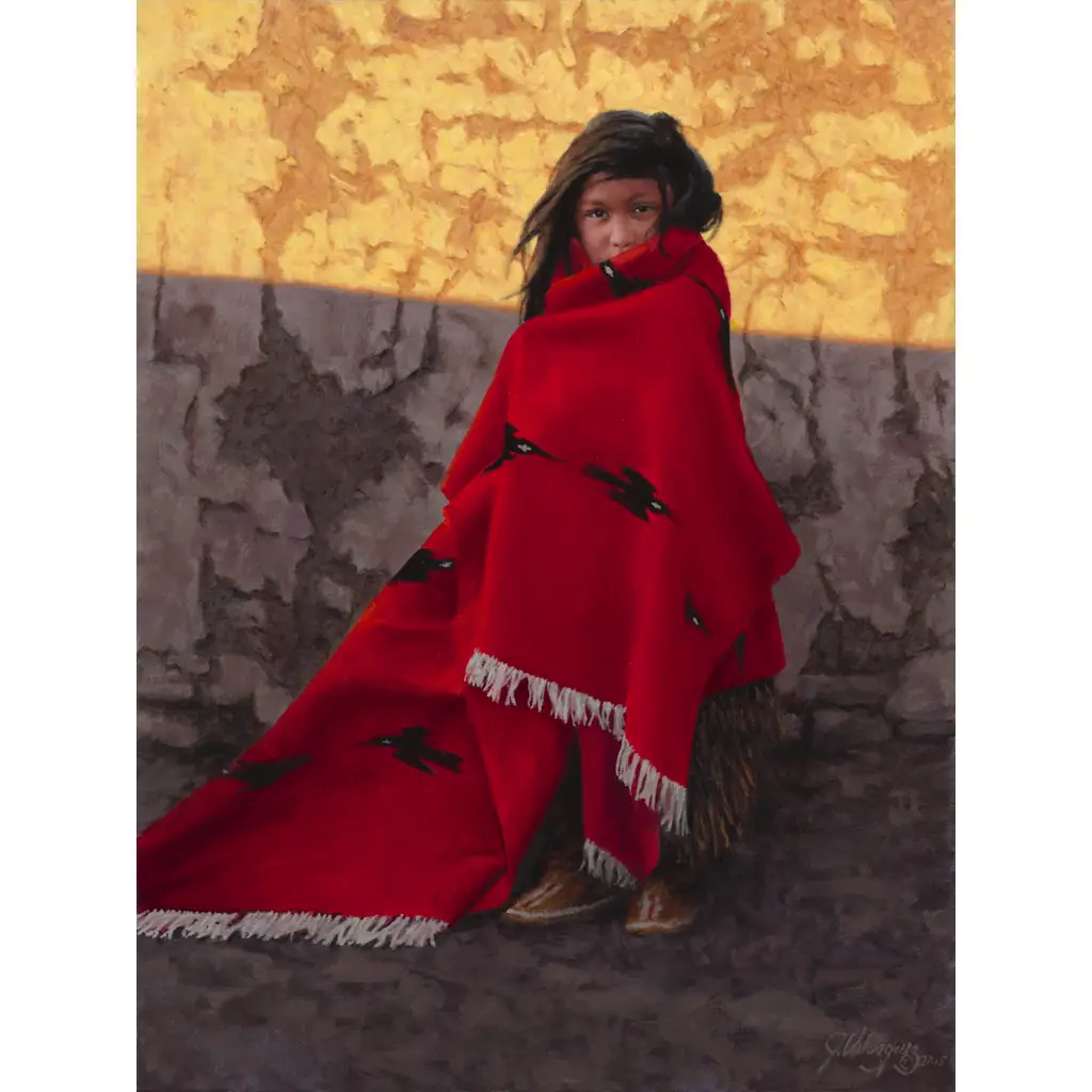 Native American Tile Murals-Her Favorite Blanket-Tile Mural