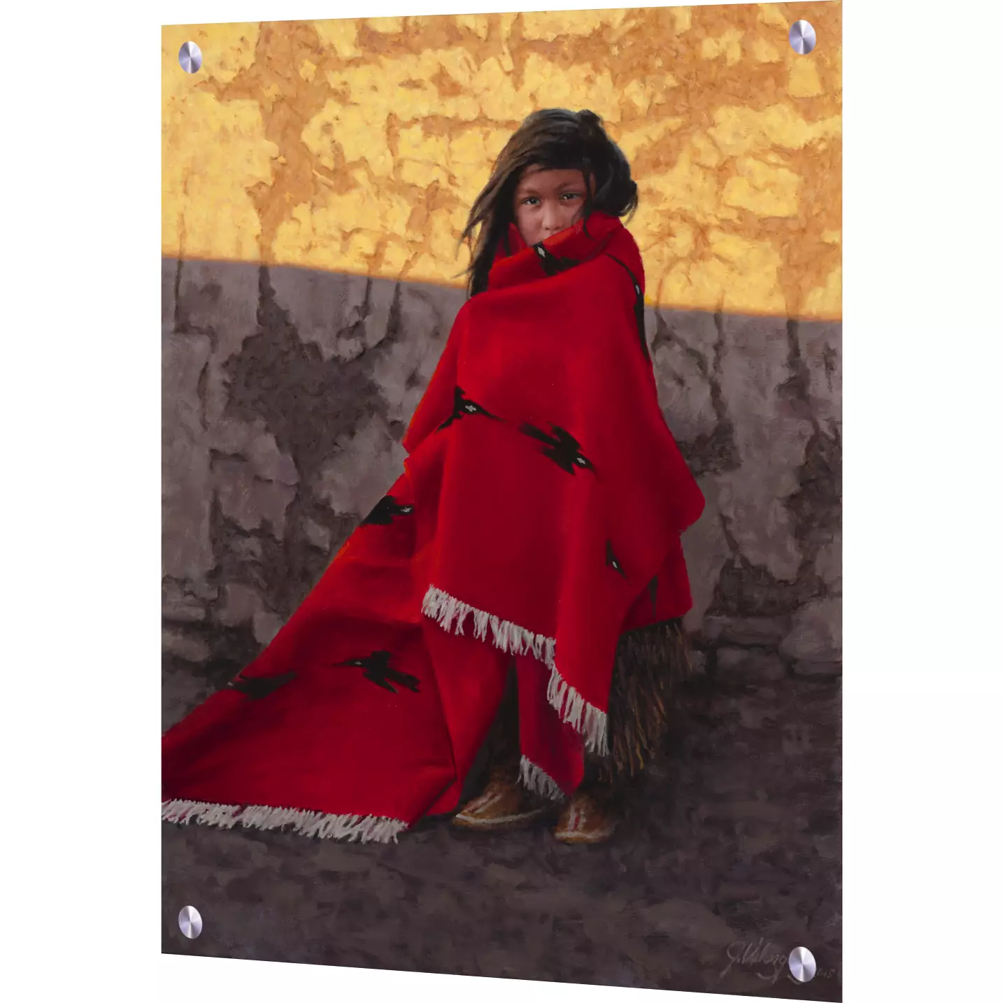 Native American Tile Murals-Her Favorite Blanket-Tile Mural