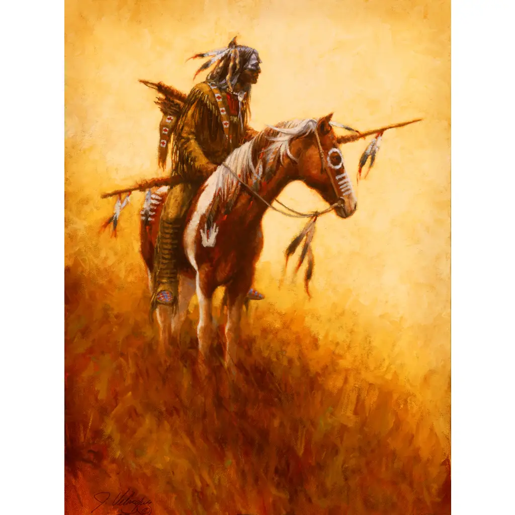 Native American Tile Murals-Warriors Watch-Tile Mural