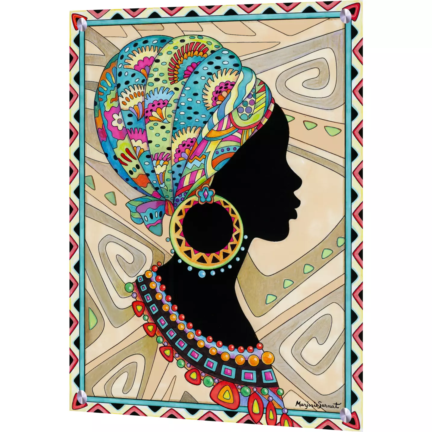 Photography on tile-African Profile-Tile Mural