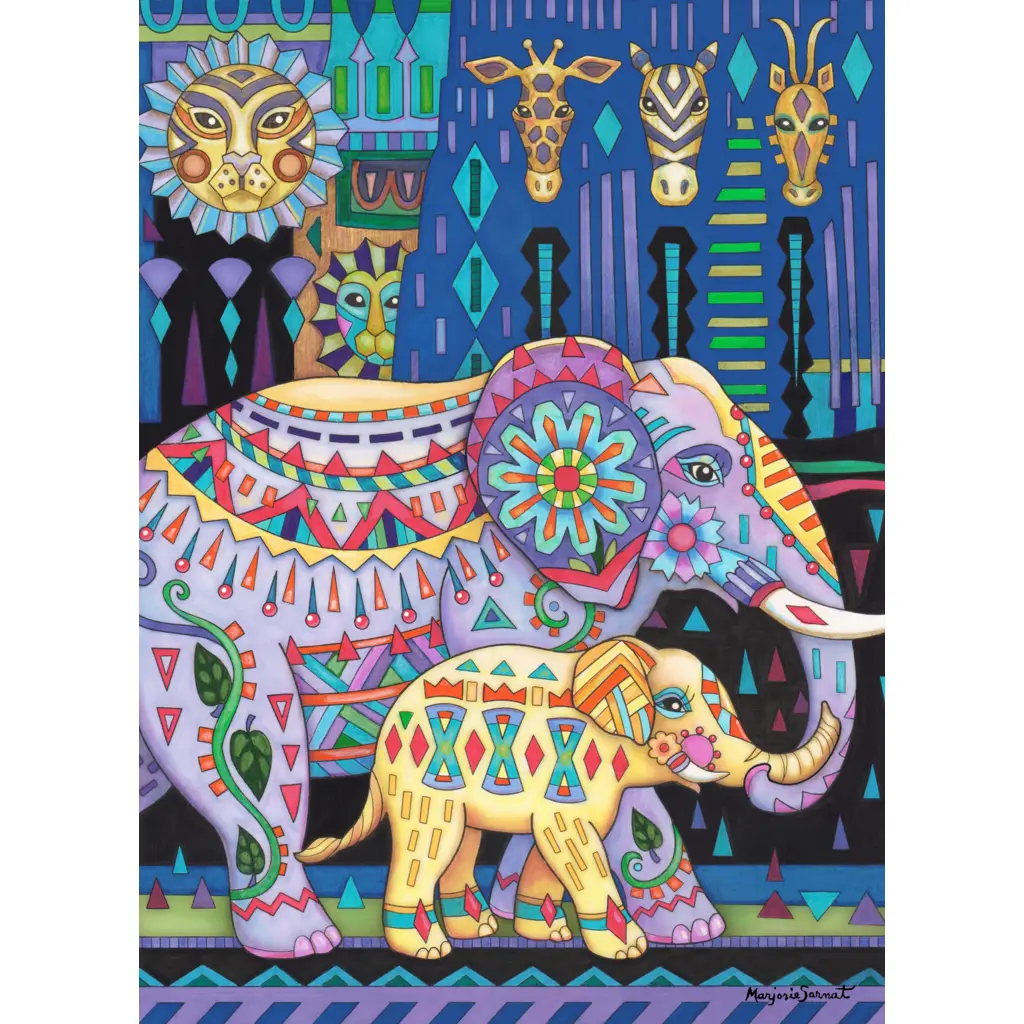 Wild Animal Tiles-Mother and Child-Tile Mural