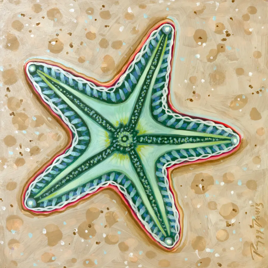 Saltwater fish art-Happy Starfish I-Tile Mural