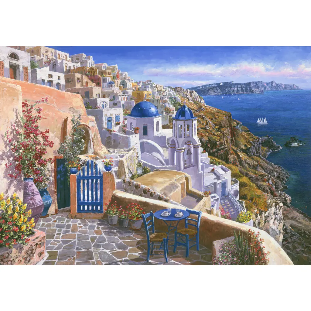 Decorative tile with waterviews-View Of Santorini-Tile Mural