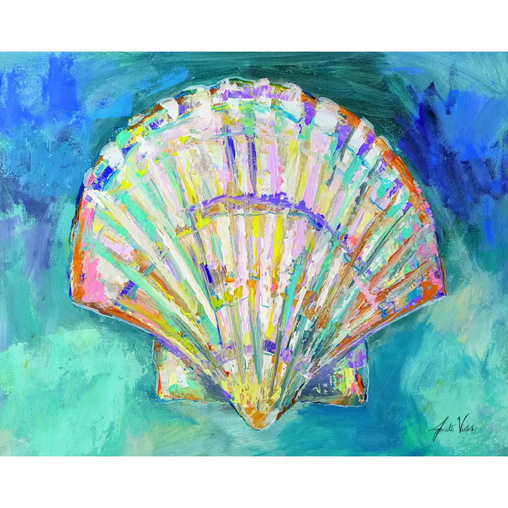 Decorative shells on tile - Scallop Shell - Tile Mural