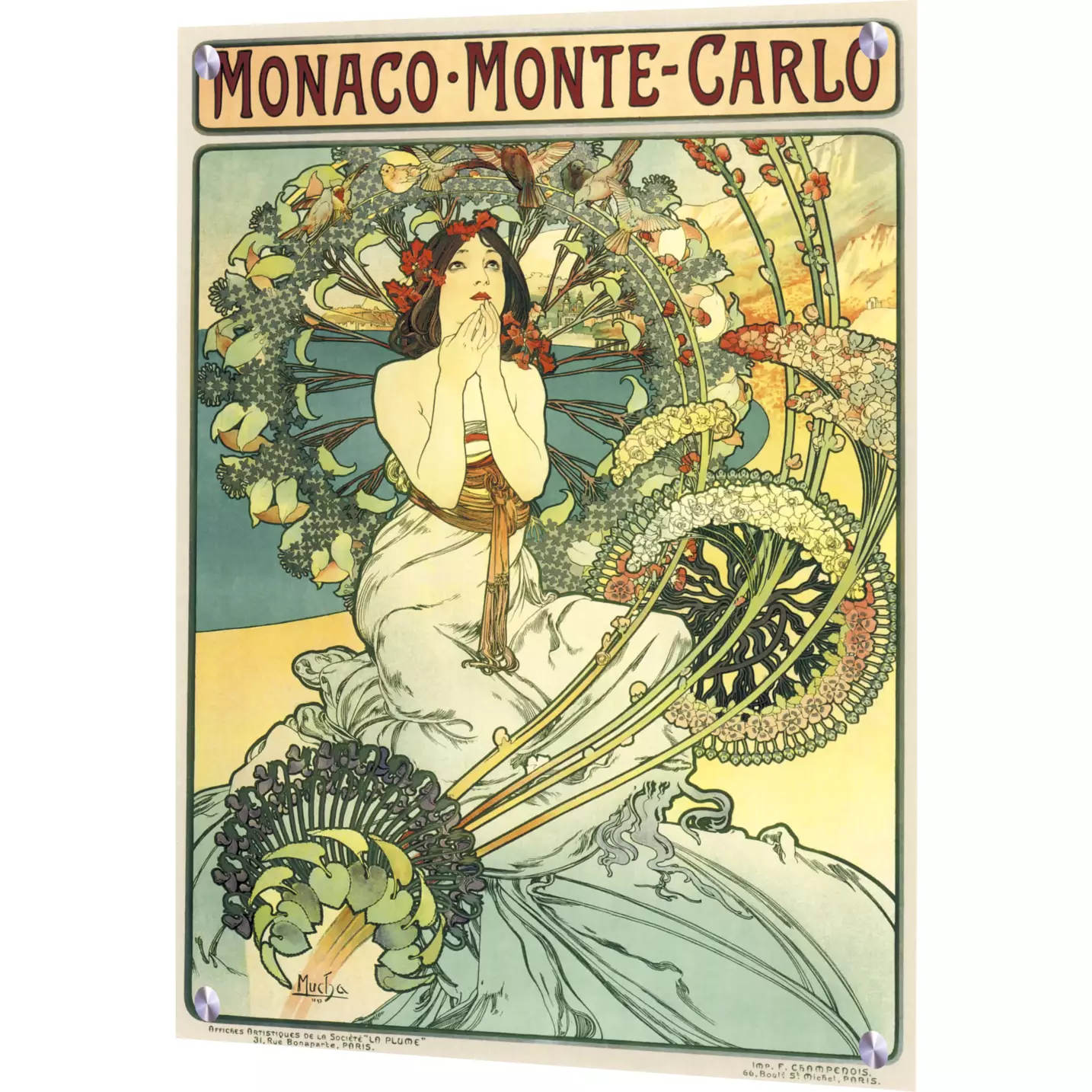Art from the art nouveau era-Monaco - Monte Carlo-Tile Mural