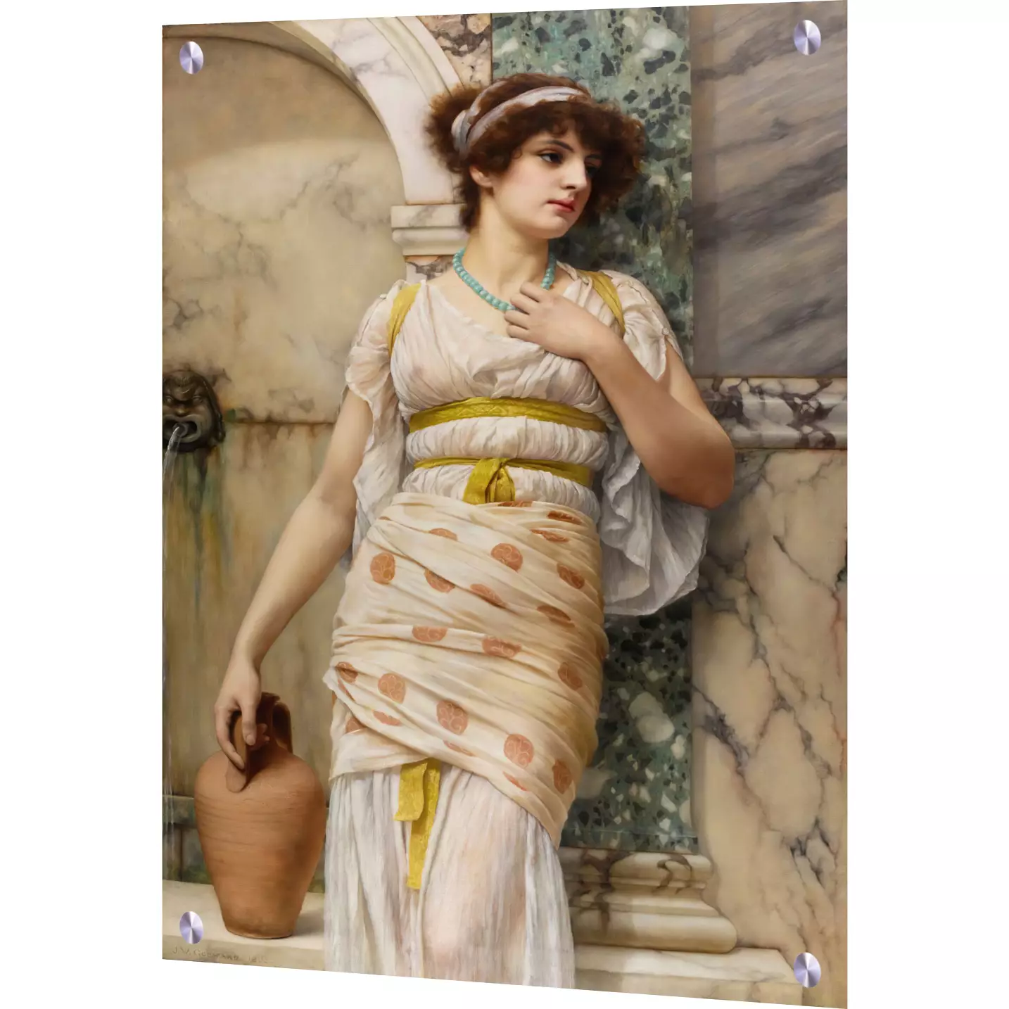 Art from the neoclassical era-At The Fountain-Tile Mural