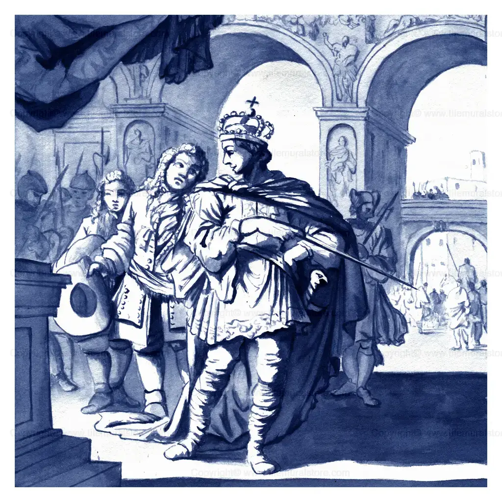 Delft Tile - Delft Tile - De Heerscher - King - Tile Mural