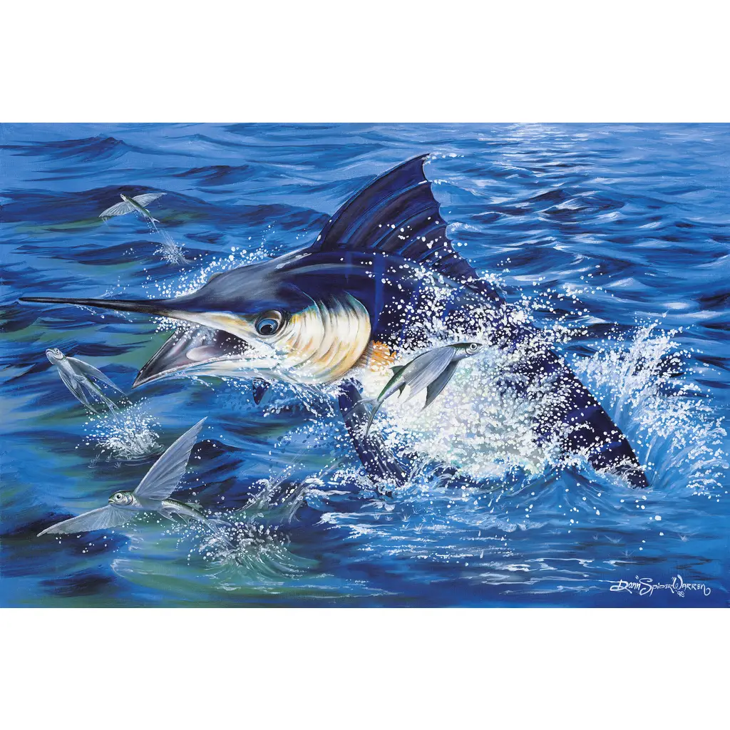 Saltwater fish art-Fight For Life-Tile Mural