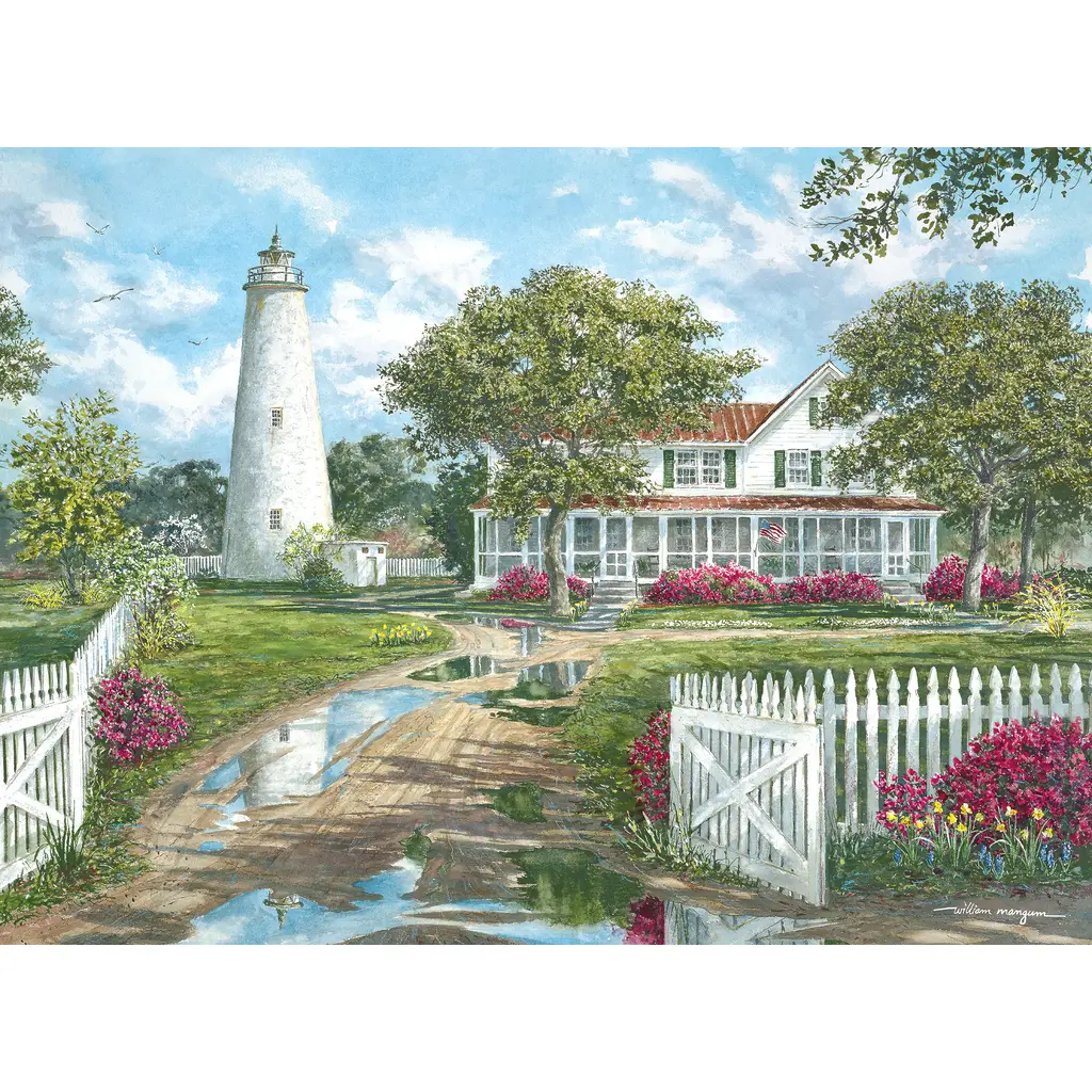 Tile art with lighthouses-Ocracoke Lighthouse-Tile Mural