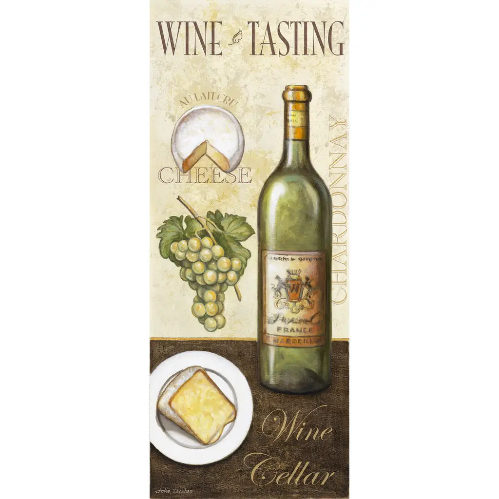 Decorative Wine tile-Wine and Cheese II-Tile Mural