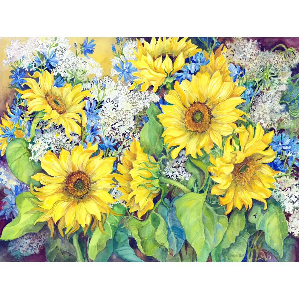 Flowers on tile-Here comes the Sun-Tile Mural