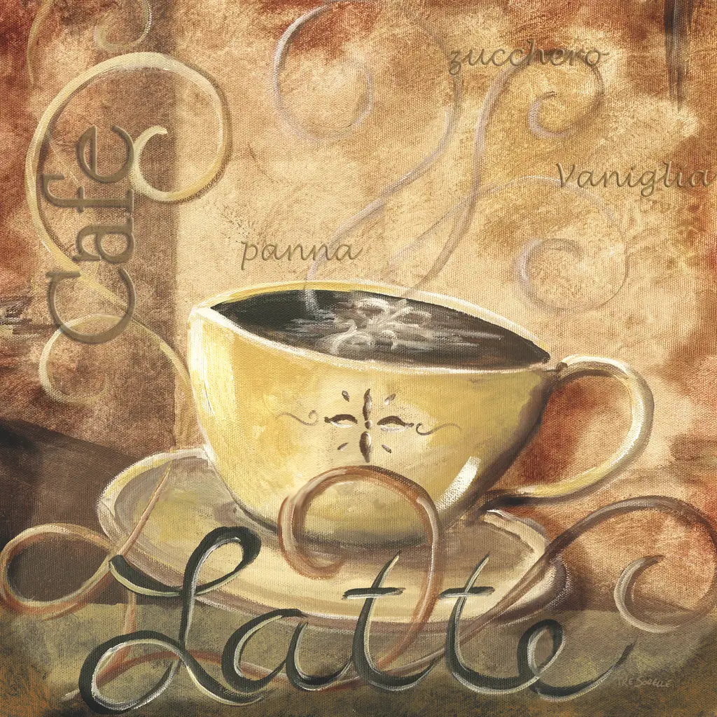 Decorative tiles with coffee-La Caffe I-Tile Mural