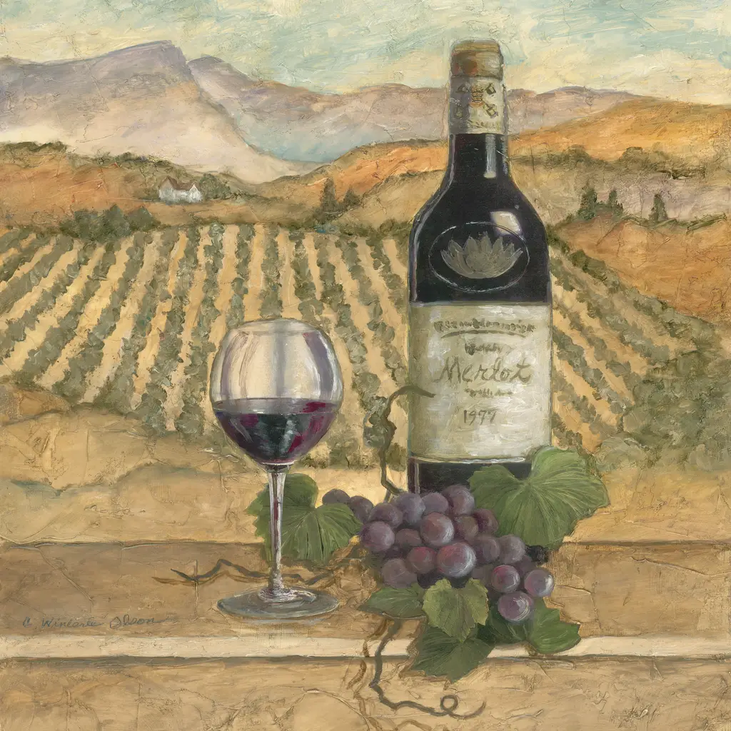 Decorative Wine tile-Merlot-Tile Mural