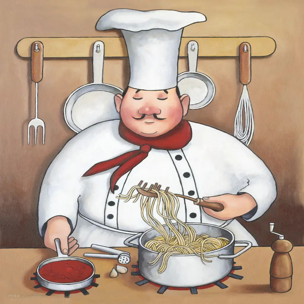 Decorative tiles with chefs-Chef 1-Tile Mural