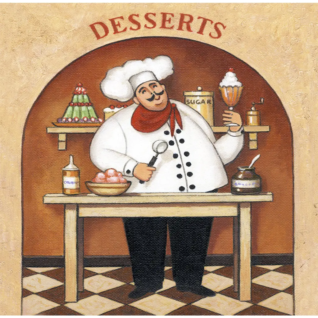 Decorative tiles with chefs-Desserts-Tile Mural